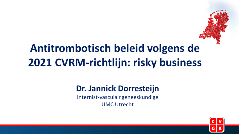 Slides | Antitrombotisch beleid volgens de 2021 CVRM-richtli