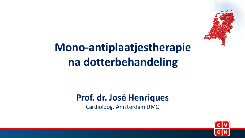 Slides: Mono-antiplaatjestherapie na dotterbehandeling